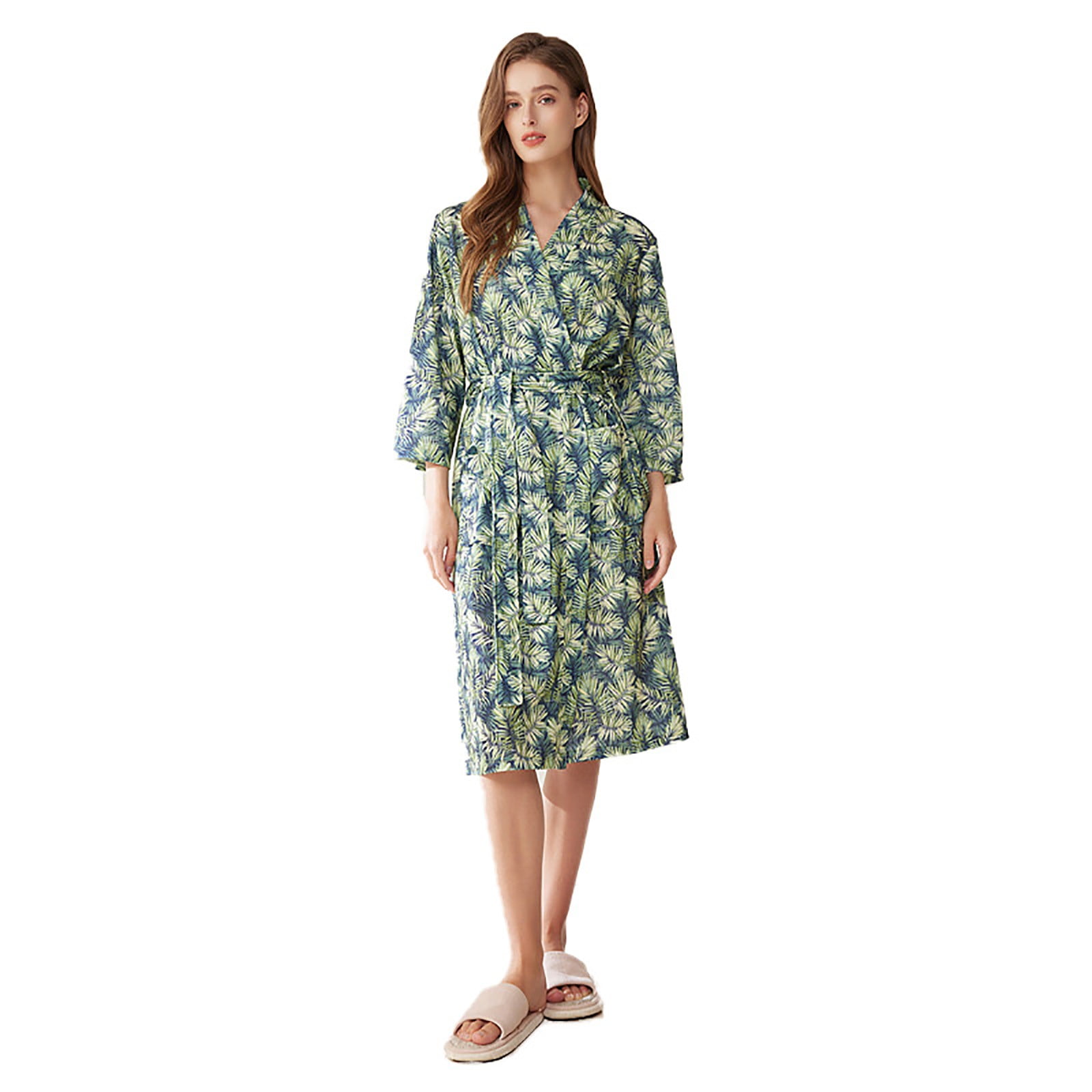 MITCOWBOY Robes for Women,Women’s Knit Robe Vacation Tree Printed ...