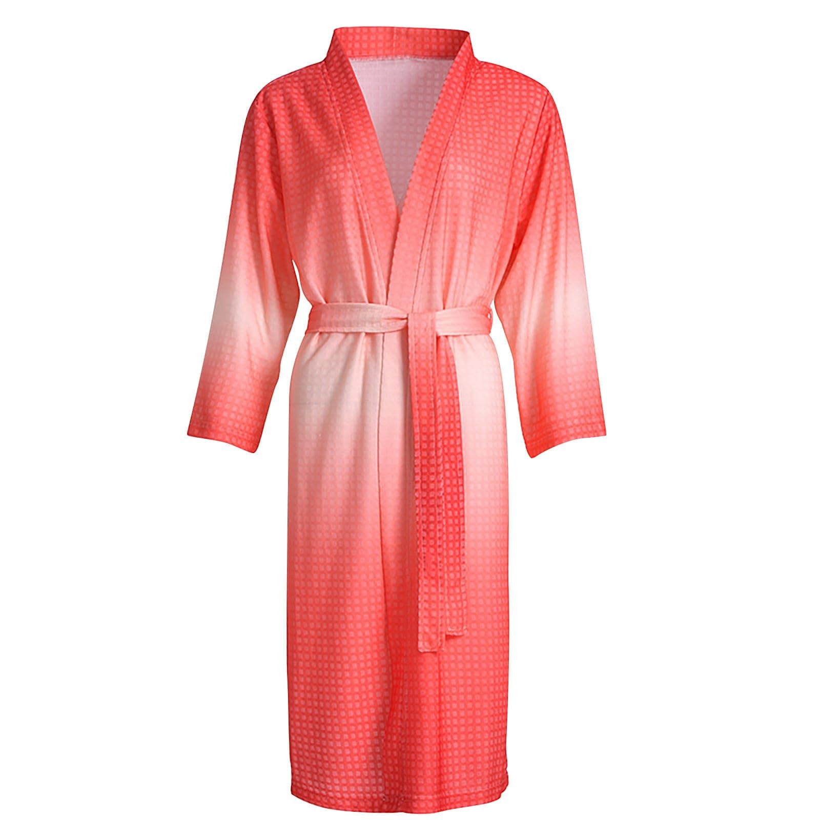 MITCOWBOY Womens Plush Robe,Womens Long Sleeve Cotton Robe Kimono ...