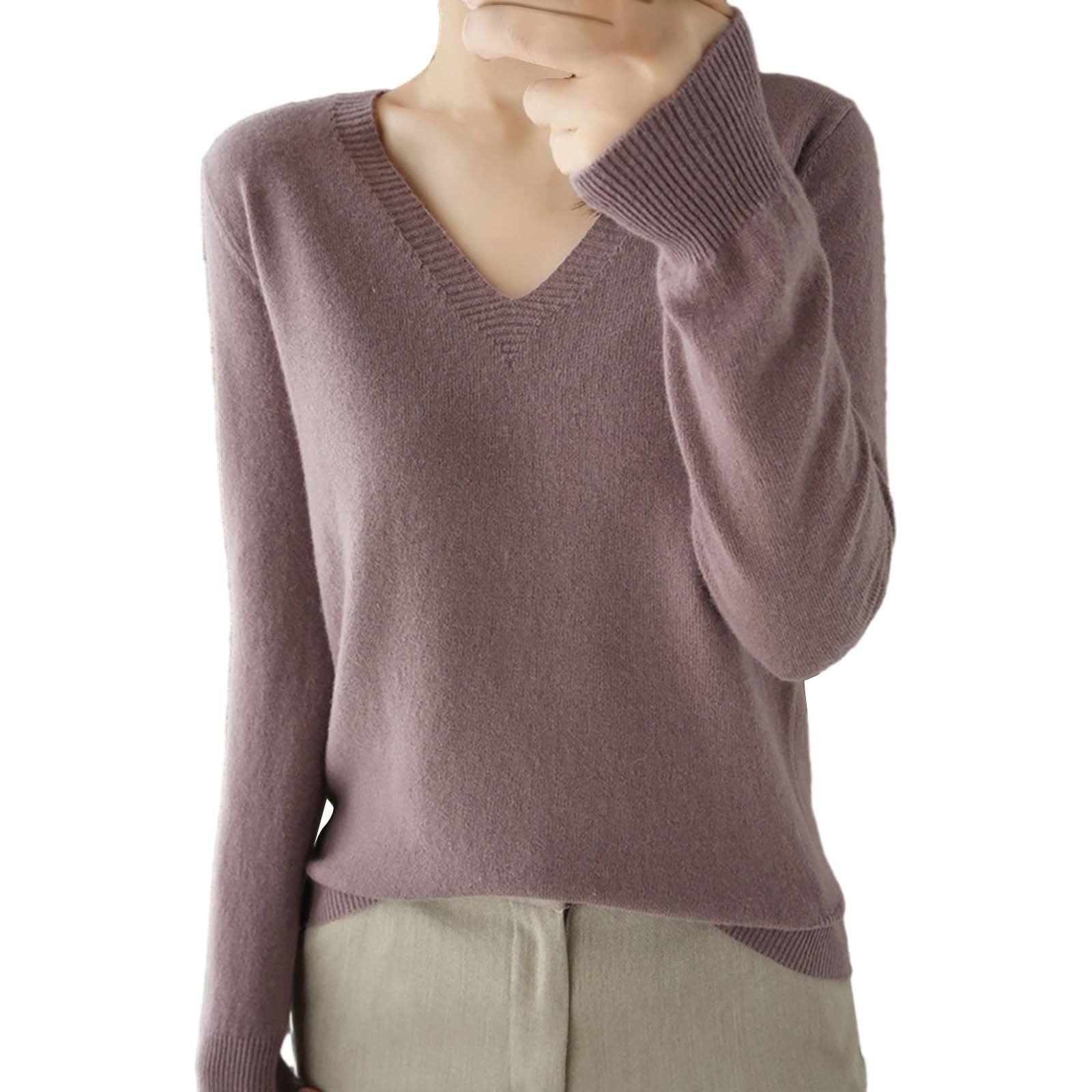 MITCOWBOY Womens Sweater，Light Sweaters for Women Long Sleeve Crew Neck ...