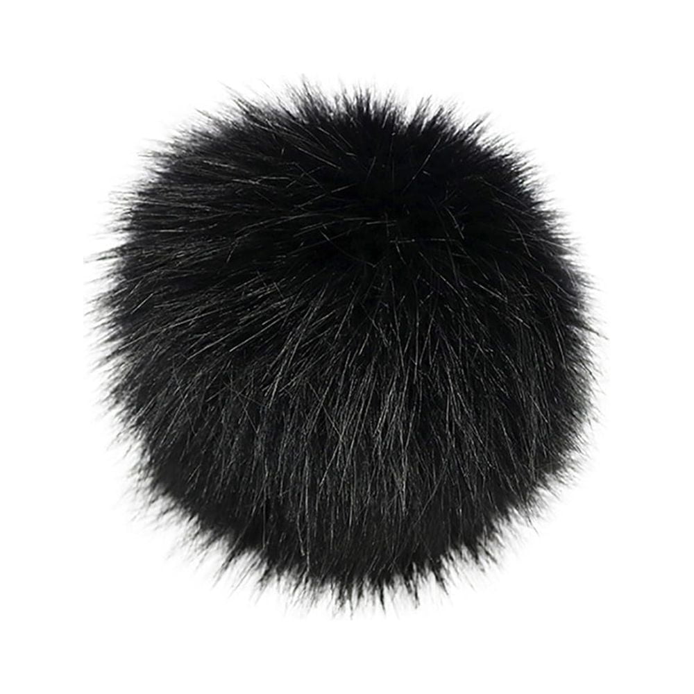 MITCOWBOYS Diy Knitting Hats Accessires-Faux Fake Fur Pom Pom Ball with ...