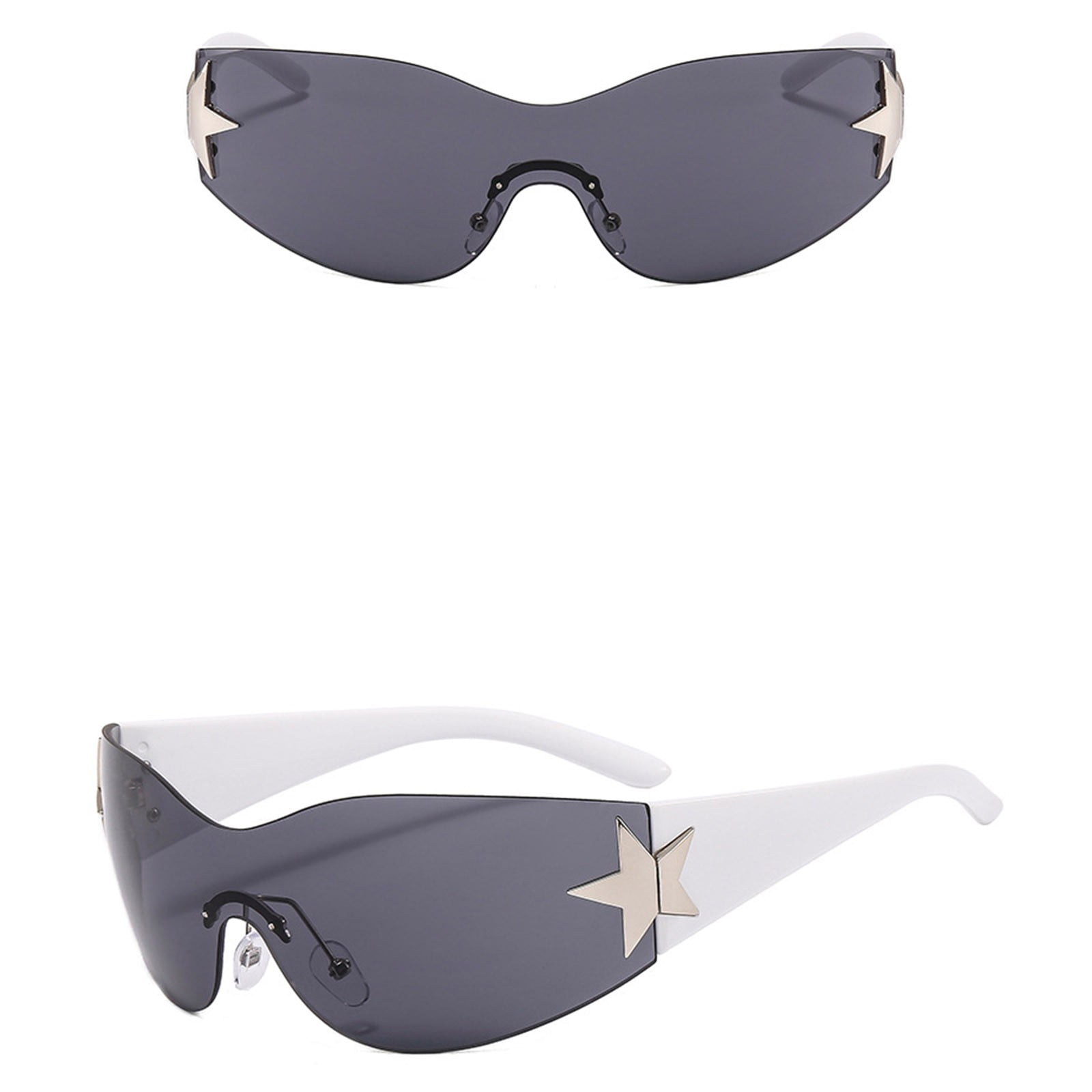 MITCOWBOYS Fashion Men Women Star Wrap Around Sunglasses Cycling ...
