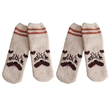 Babysbule Mens Socks Clearance Women Fashion Lovely Cat Claw Coral ...