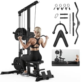 EONFITOmni Home Gym Cable Crossover Machine, 33 Height Settings, Lat ...