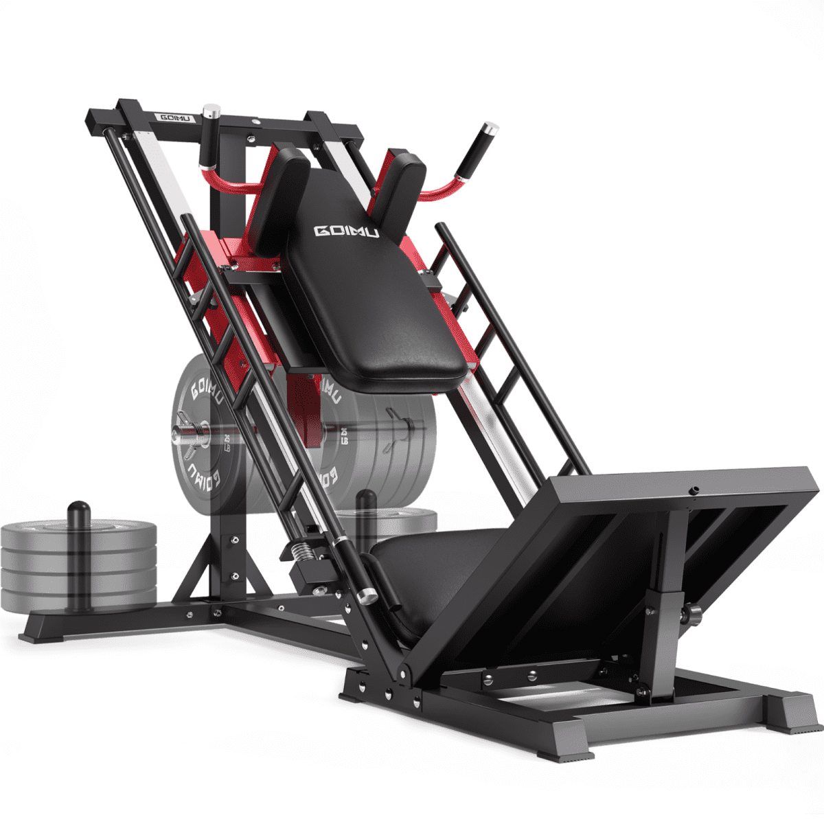 MITONOS Leg Press Hack Squat Machine Combo, 4 in 1 Adjustable Leg Press ...