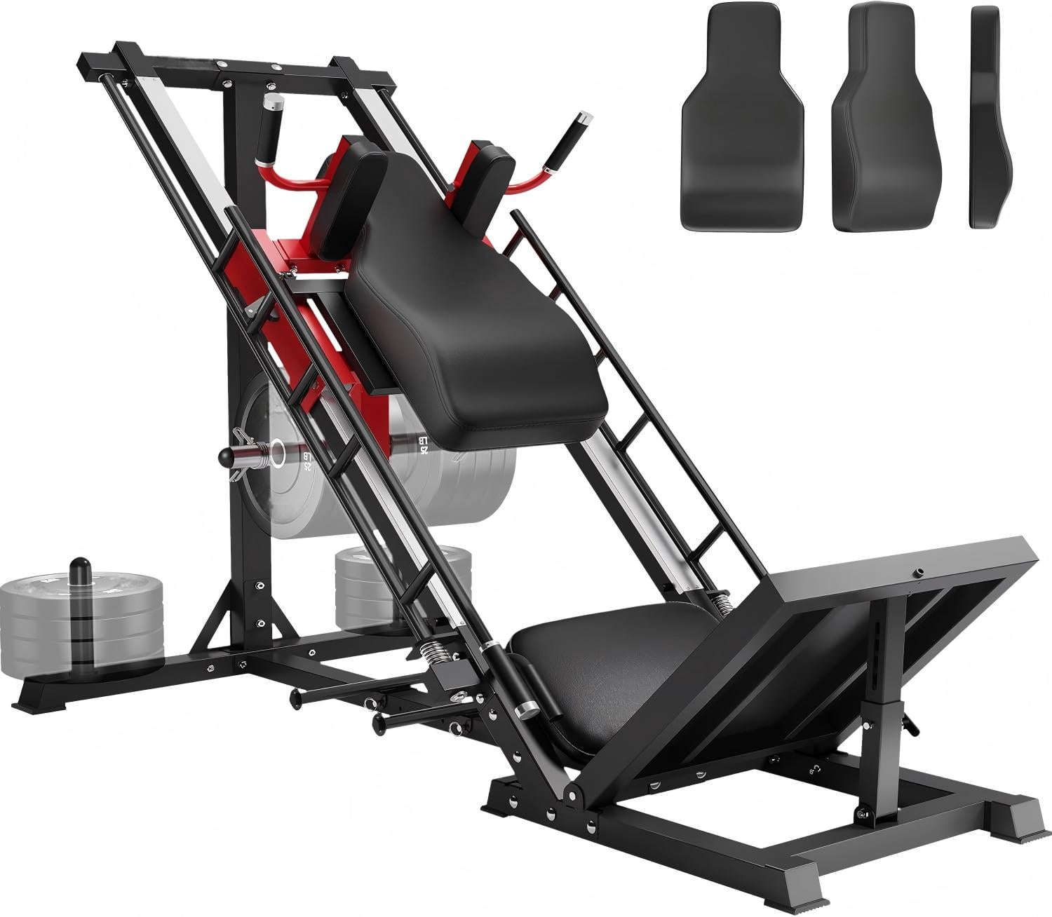MITONOS Leg Press Hack Squat Machine Combo, 3 in 1 Adjustable Leg Press ...