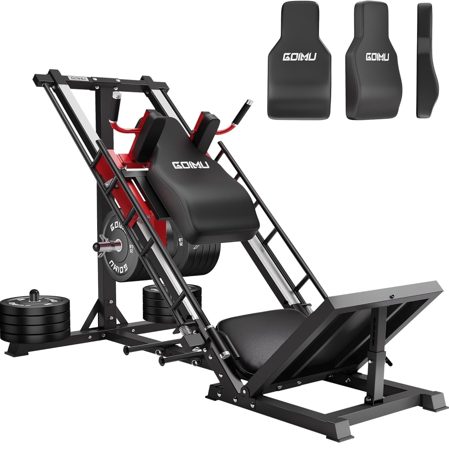 MITONOS Leg Press Hack Squat Machine Combo, 4 in 1 Adjustable Leg Press ...
