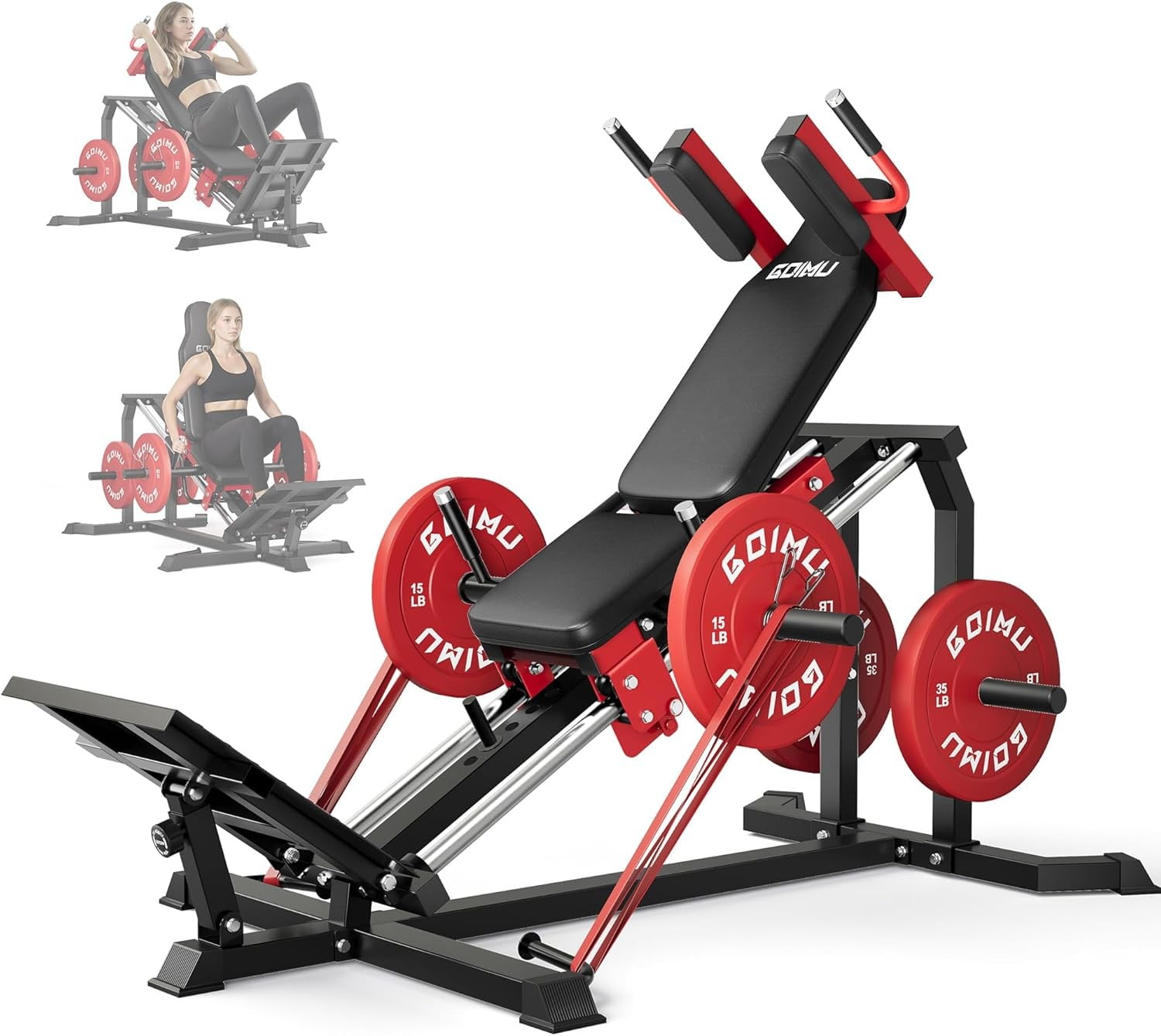 MITONOS Space-Saving Leg Press & Hack Squat Machine, 30-Degree ...