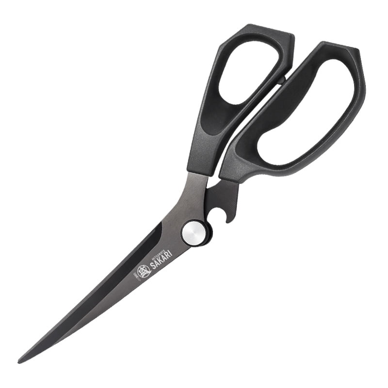 MITSUMOTO SAKARI Japanese Kitchen Shears, Titanium Plated Professional ...