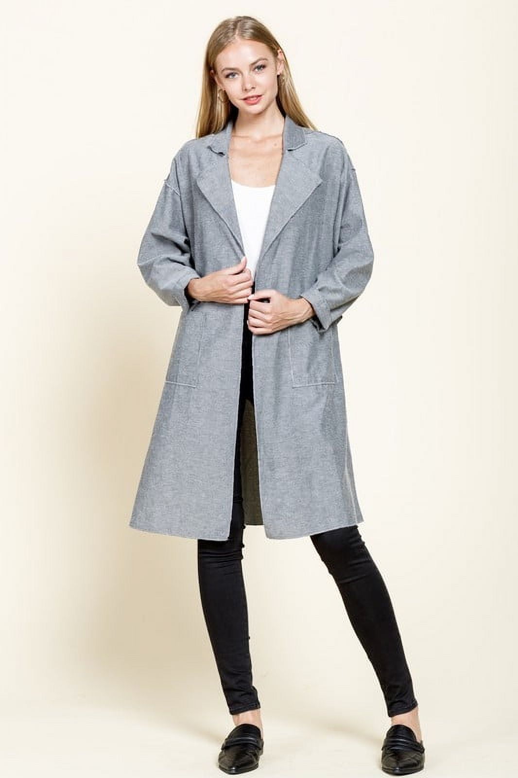 MITTOSHOP CHAMBRAY FRONT POCKETED BACK STRAP JACKET - Walmart.com