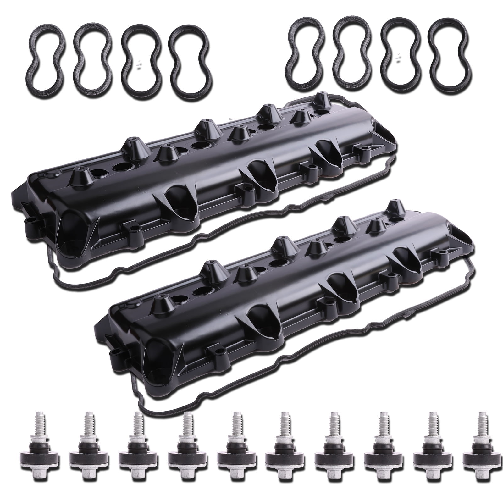 MITZONE Aluminum Engine Valve Cover Compatible with Dodge Ram 1500 2500 ...