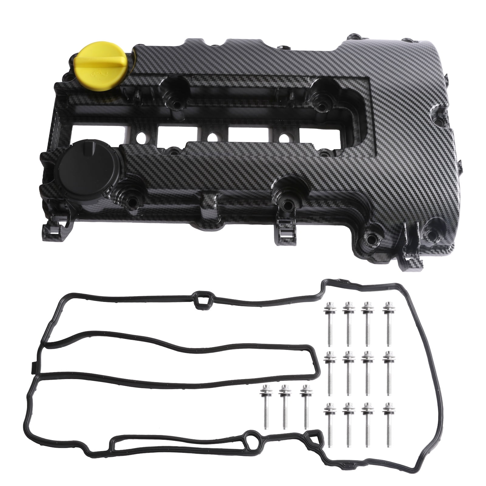MITZONE Carbon Strip Type Aluminum Valve Cover Compatible with ...