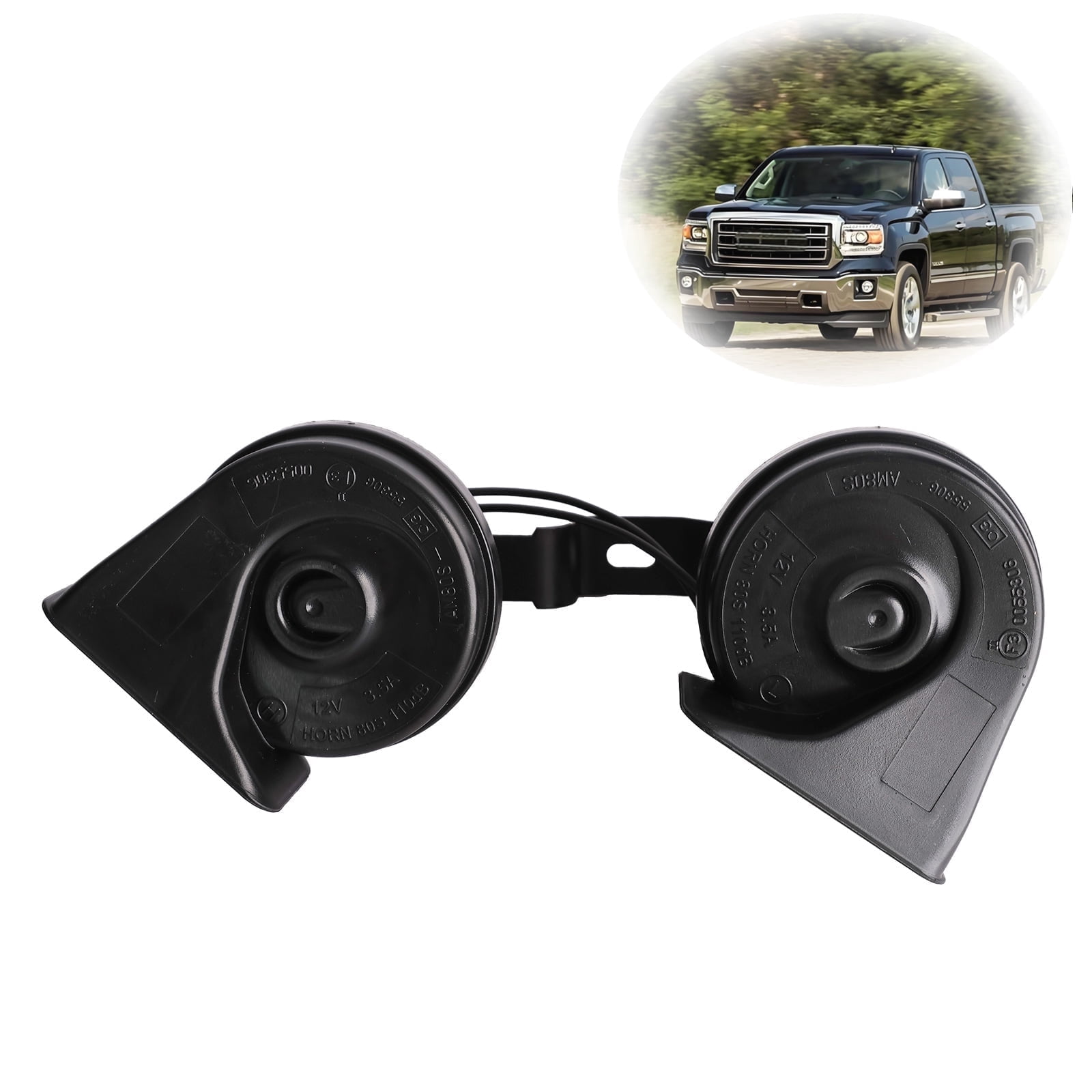 MITZONE Dual Horn Assembly With Bracket Compatible with GMC Sierra 1500 ...