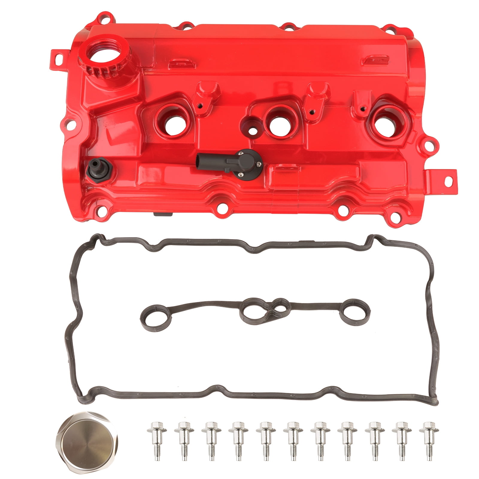 MITZONE Left Driver Side Upgrade Aluminum Valve Cover Kit Compatible ...