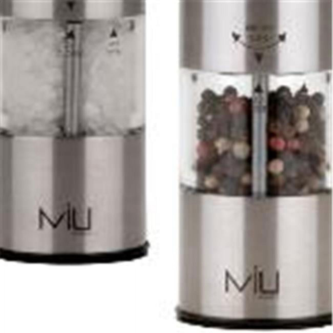 MIU France 90600 Pepper-Salt Mill Set - Electronic One Touch With Light ...