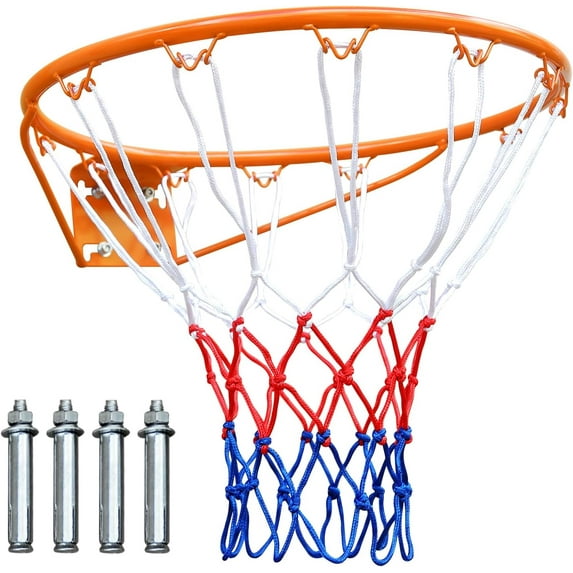 MIUDGIG Basketball Rim Replacement, Heavy Duty Breakaway Rim and Net ...