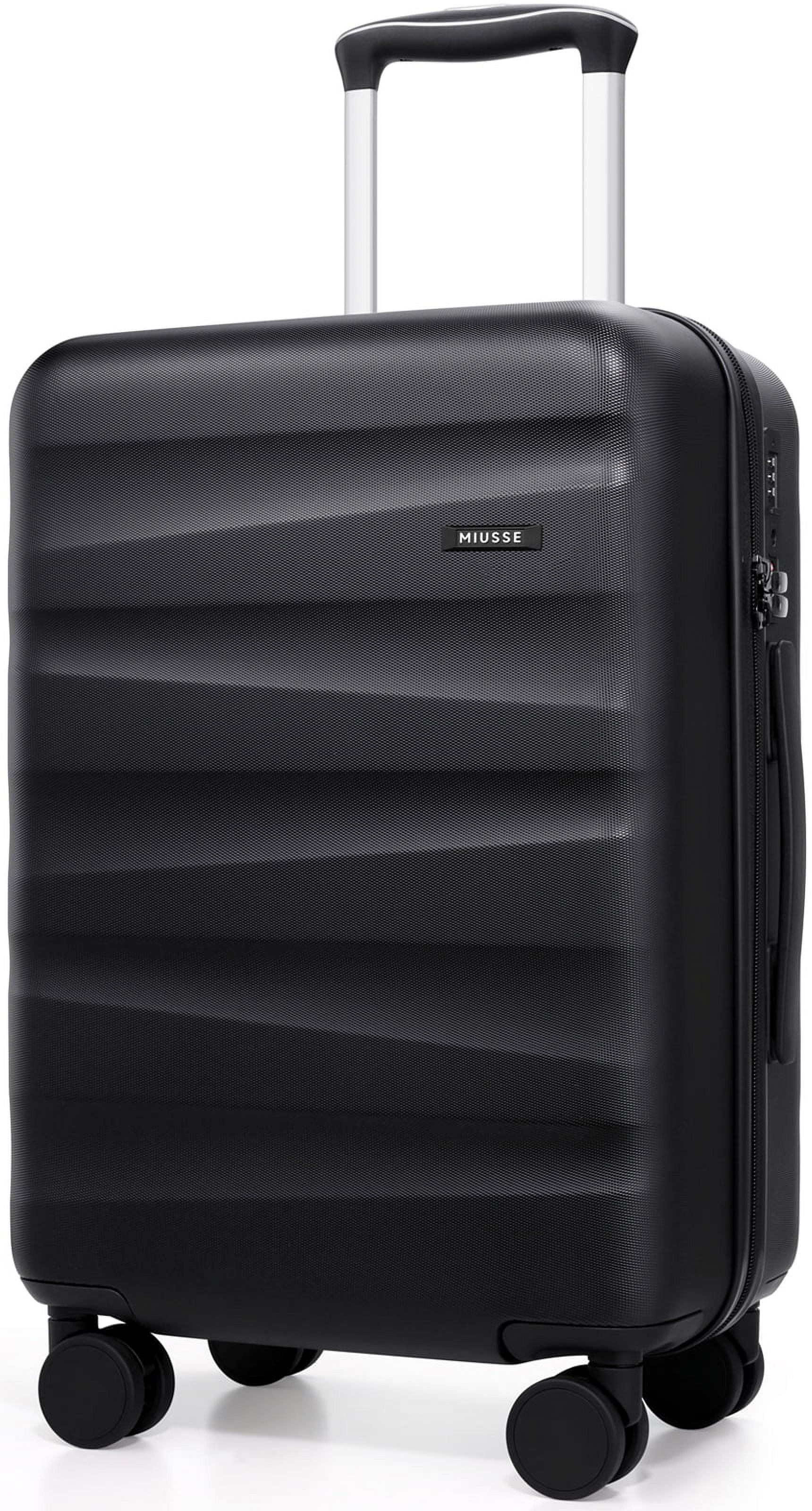 MIUSSE 20 inch Carry On Luggage Airline Approved 100% PC Lightweight ...
