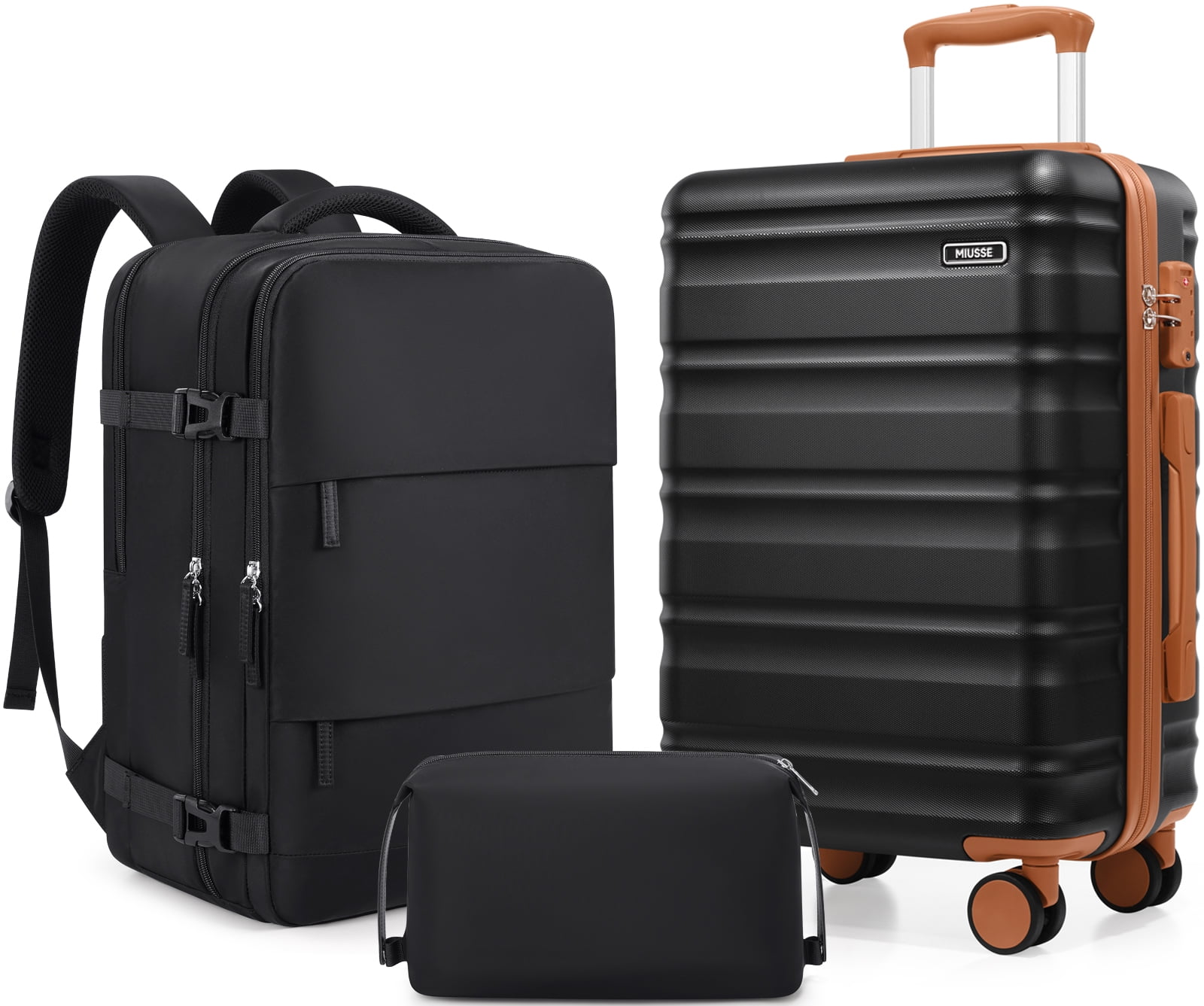 MIUSSE Carry On Luggae for Airplane, 20 Inch Carry On Suitcase with ...