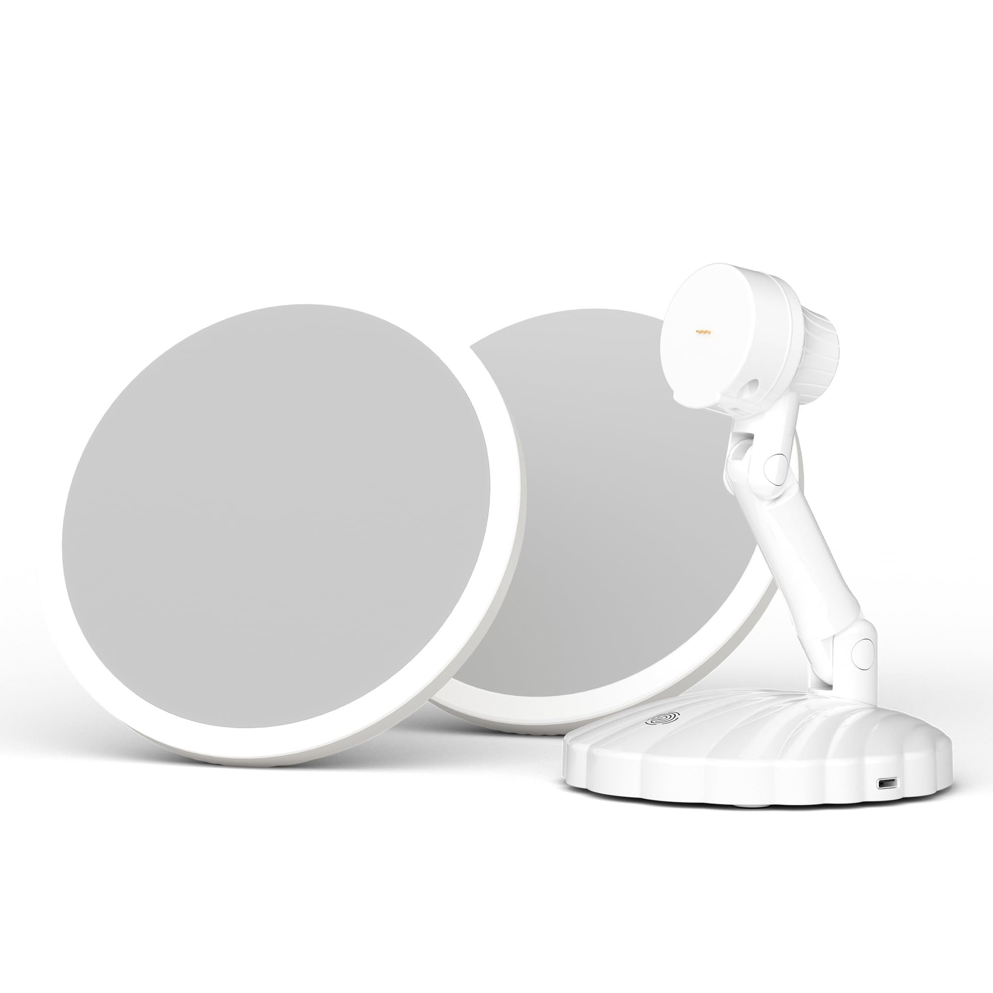 MIVCIOK Portable Travel Vanity Mirror with Lights,Interchangeable ...