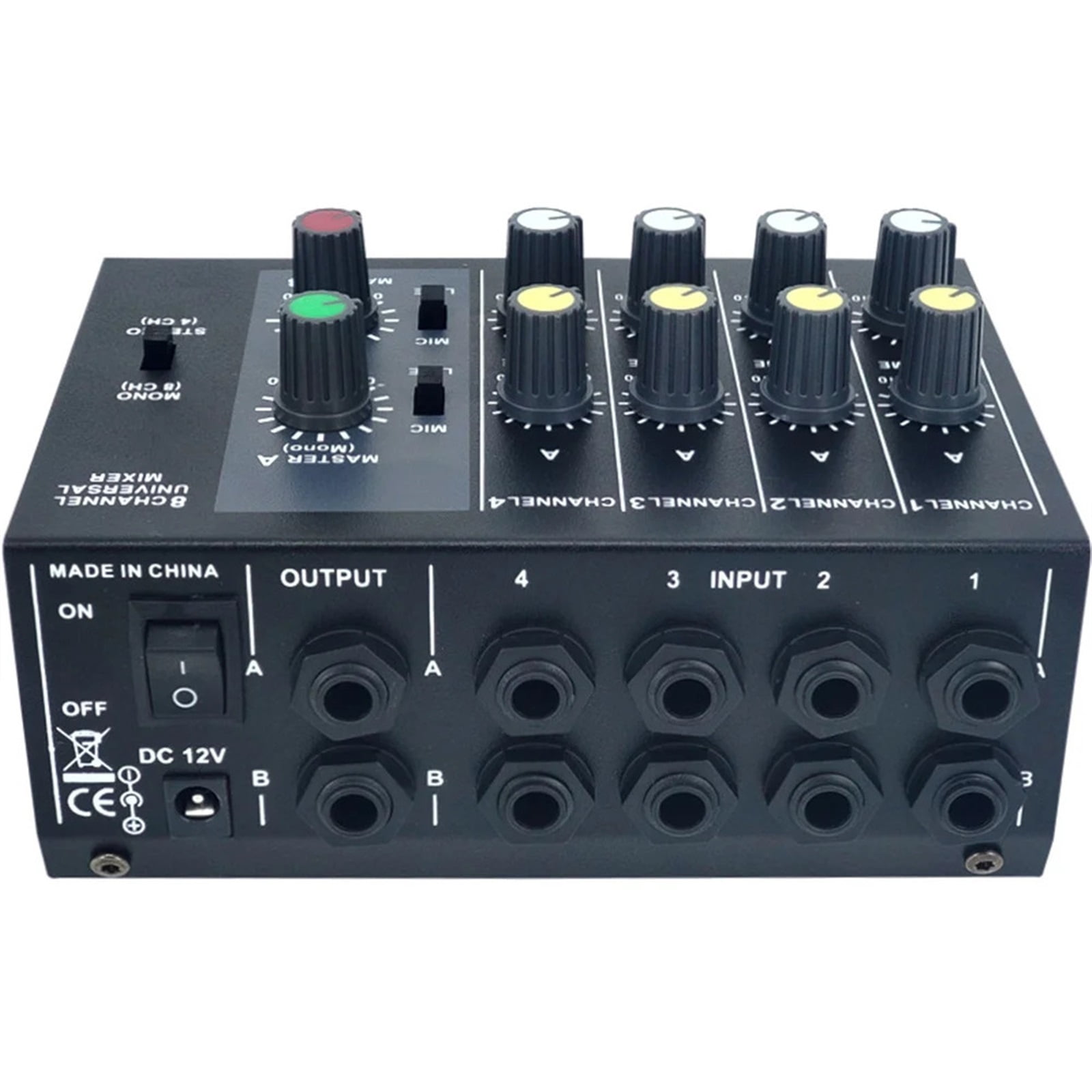 MIX-428 Mini Portable Audio Mixer 8 in 2 out Low Noise Mixer Sound ...