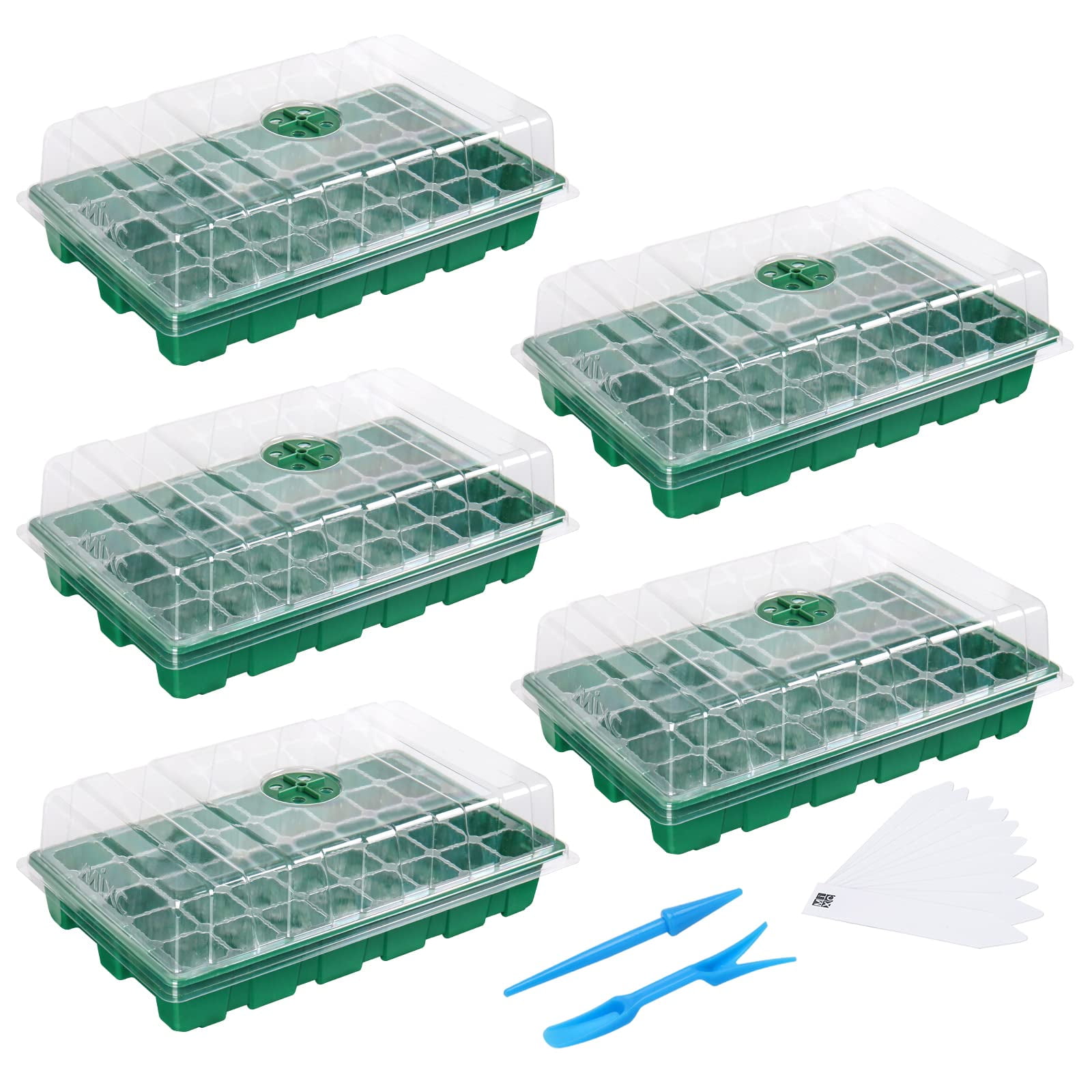 MIXC Seedling Trays TWE5 Seed Starter Tray, 5-Pack Mini Propagator ...