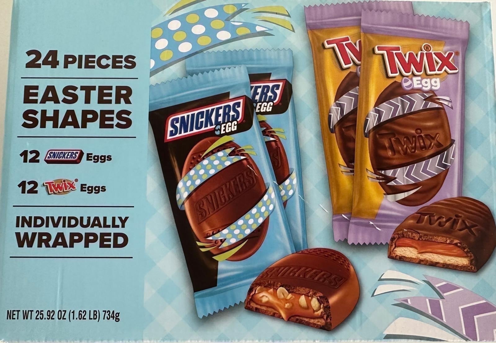 Easter Snickers Milk Chocolate With Creamy Caramel and Peanut Eggs, 12 ...