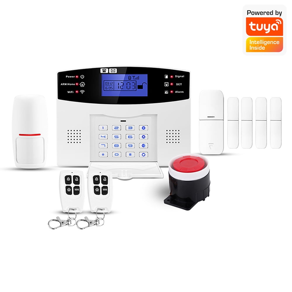 MIXFEER Alarm System Kit Auto Dial GSM+WiFi Home Wireless Alarm System ...