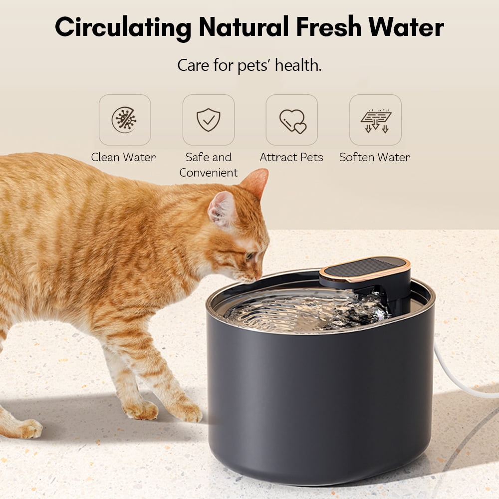 MIXFEER Intelligent Electric Automatic Pet Water Fountain Low Noise ...