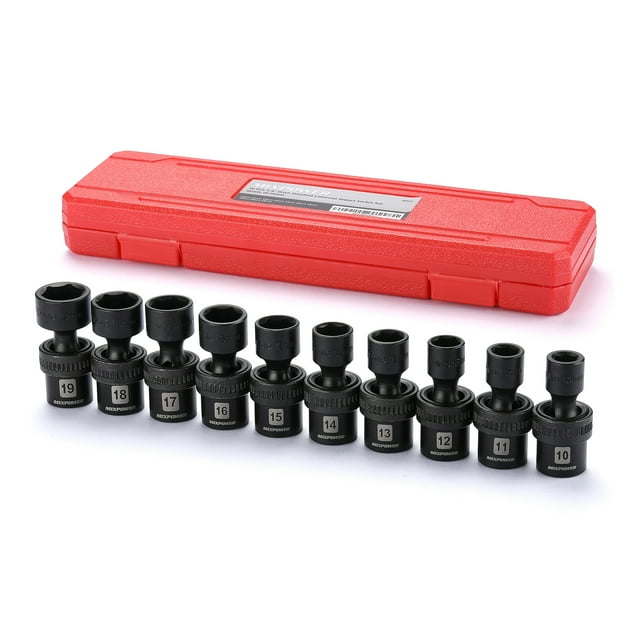 MIXPOWER 10-piece 3/8" Drive Shallow Universal Impact Socket Set ...