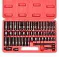MIXPOWER 3/8" Drive Deep Impact Socket Set, 6 Point, 48 Piece Standard ...