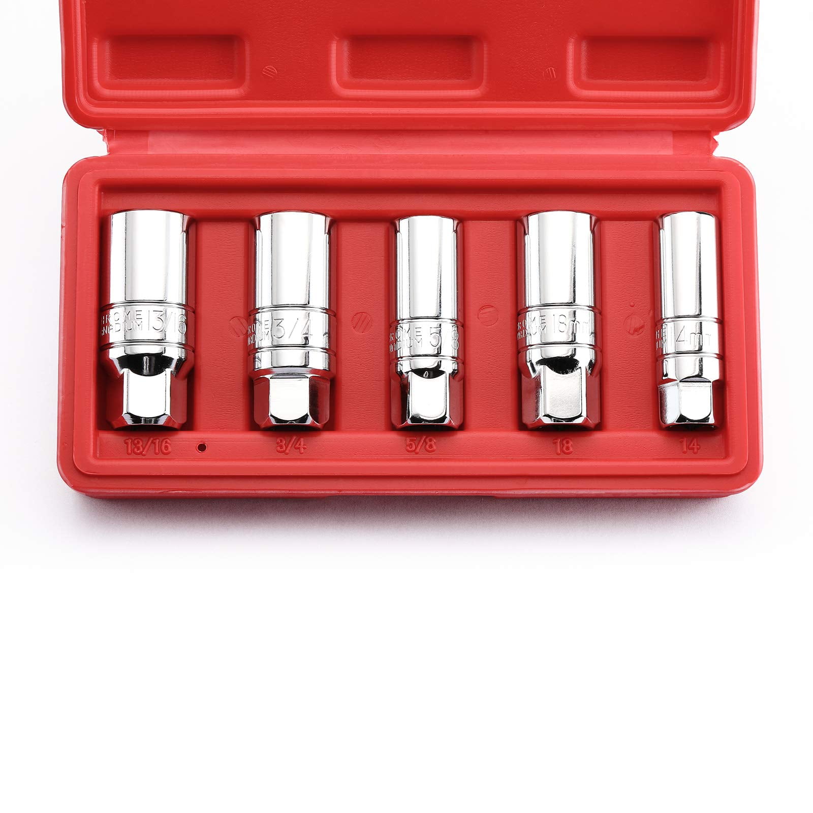MIXPOWER 3/8-inch Drive Spark Plug Socket Set, SAE & Metric, CR-V Steel ...