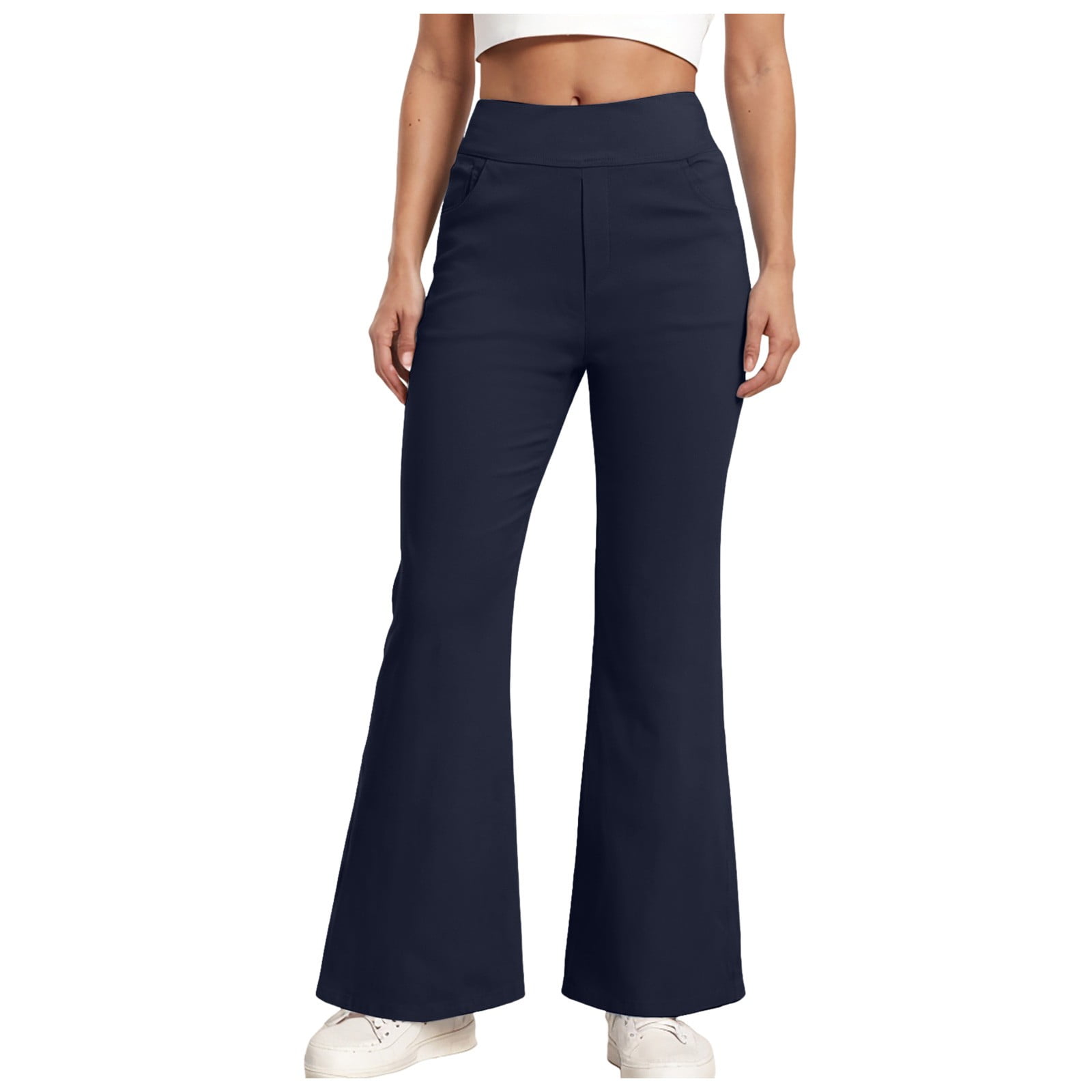 MIXUE Linen Pants Women Solid Color Jeans Stylish Slim Fit Wide Leg ...