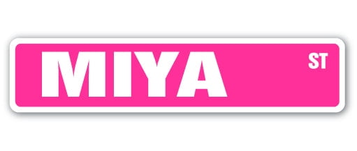 MIYA Street Sign Childrens Name Room Sign | Indoor/Outdoor | 18" Wide ...