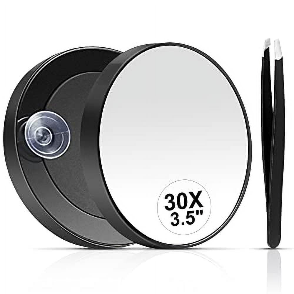 MIYADIVA 30X Magnifying Mirror, Small Magnifying Mirror with Suction ...
