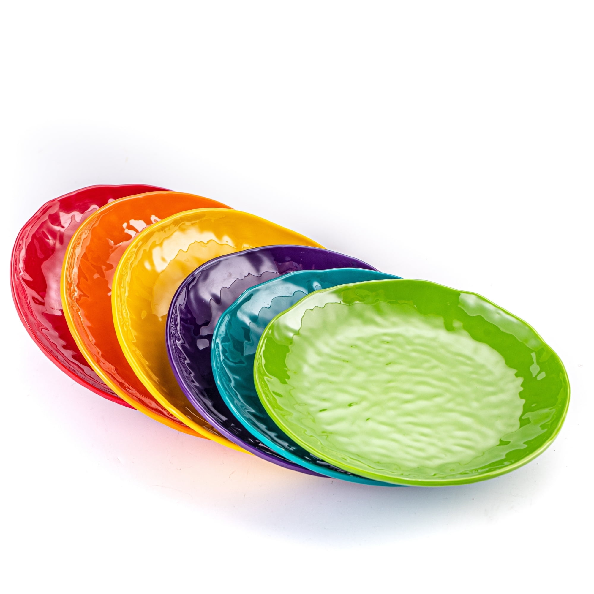 MIYOPESI 6.7-Inch Melamine Dessert Plates (Set of 6) - Unbreakable and ...