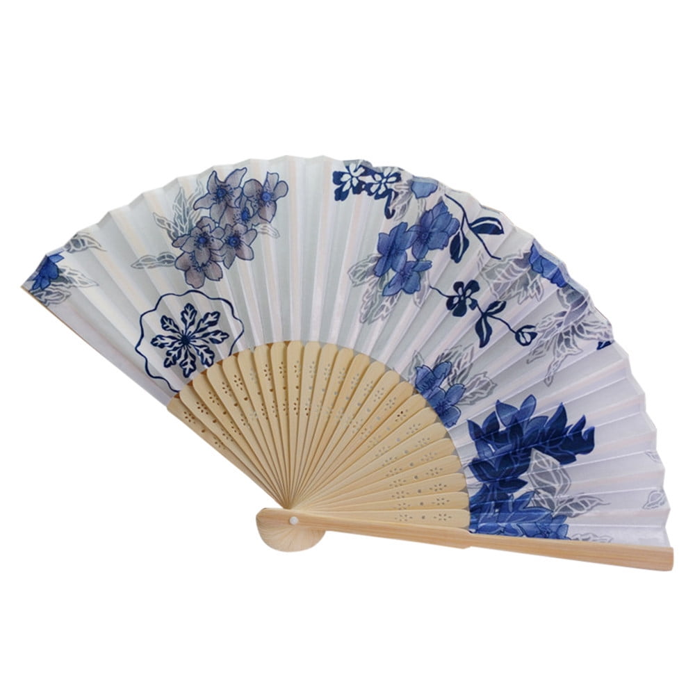 MIYUADKAI Paper Fans Set Vintage Bamboo Folding Hand Held Flower Fan ...
