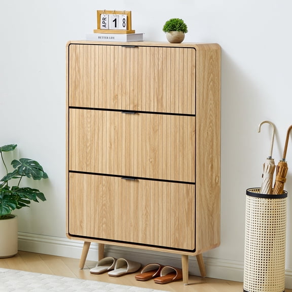 VINGLI Shoe Cabinet for Entryway, Slim Shoe Rack Storage Organizer with ...