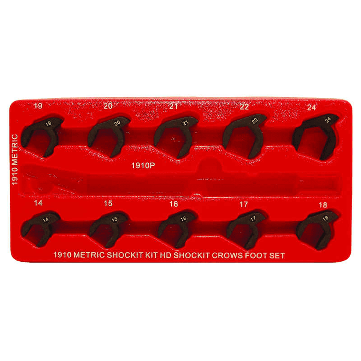 MIlton 10 Piece Metric SHOCKIT Crows Foot Set - Heavy Duty Industrial ...