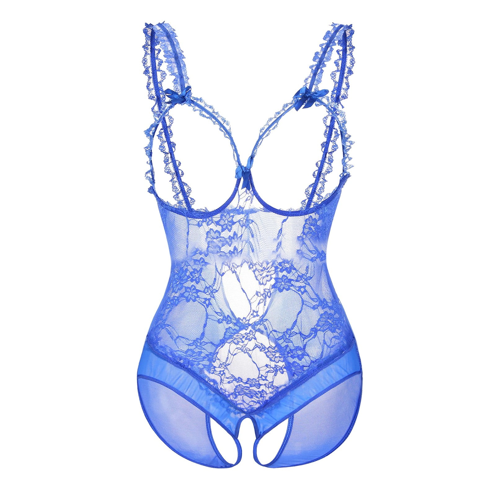 AWZXDE Women's Underwear Lace Open Crotch Dew See Through Bodysuit ...