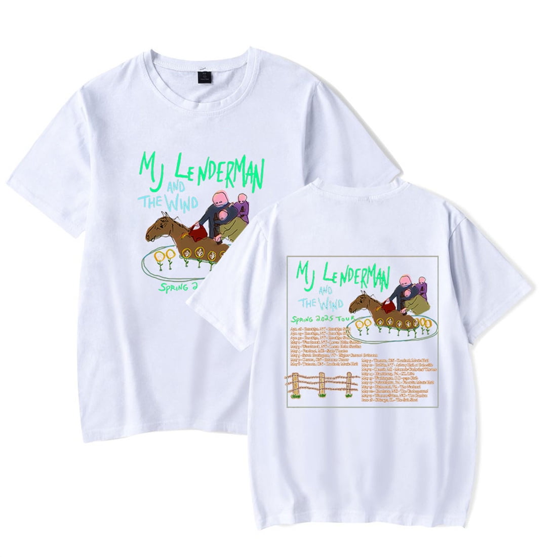 MJ Lenderman and The Wind 2025 Tour Tshirt Hip Hop Short Sleeve Fashion ...