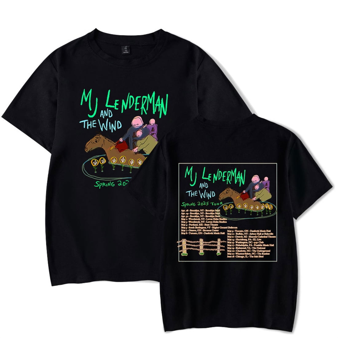 MJ Lenderman and The Wind 2025 Tour Tshirt Hip Hop Short Sleeve Fashion ...