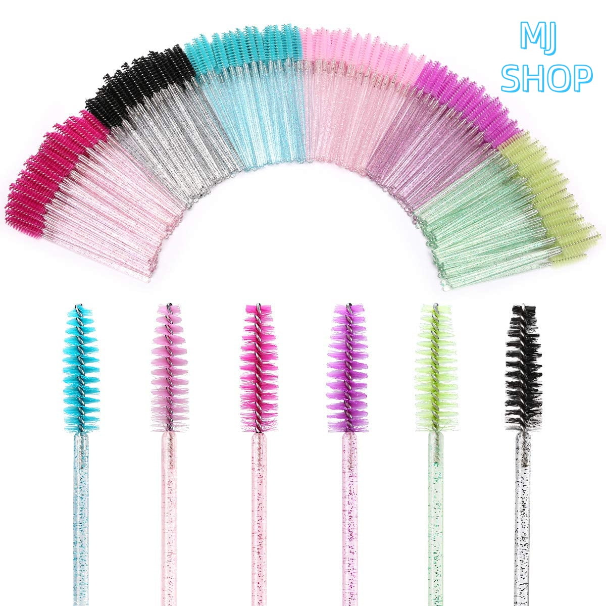 MJ SHOP 300 Pieces Disposable Crystal Mascara Brush | Mascara Wand ...