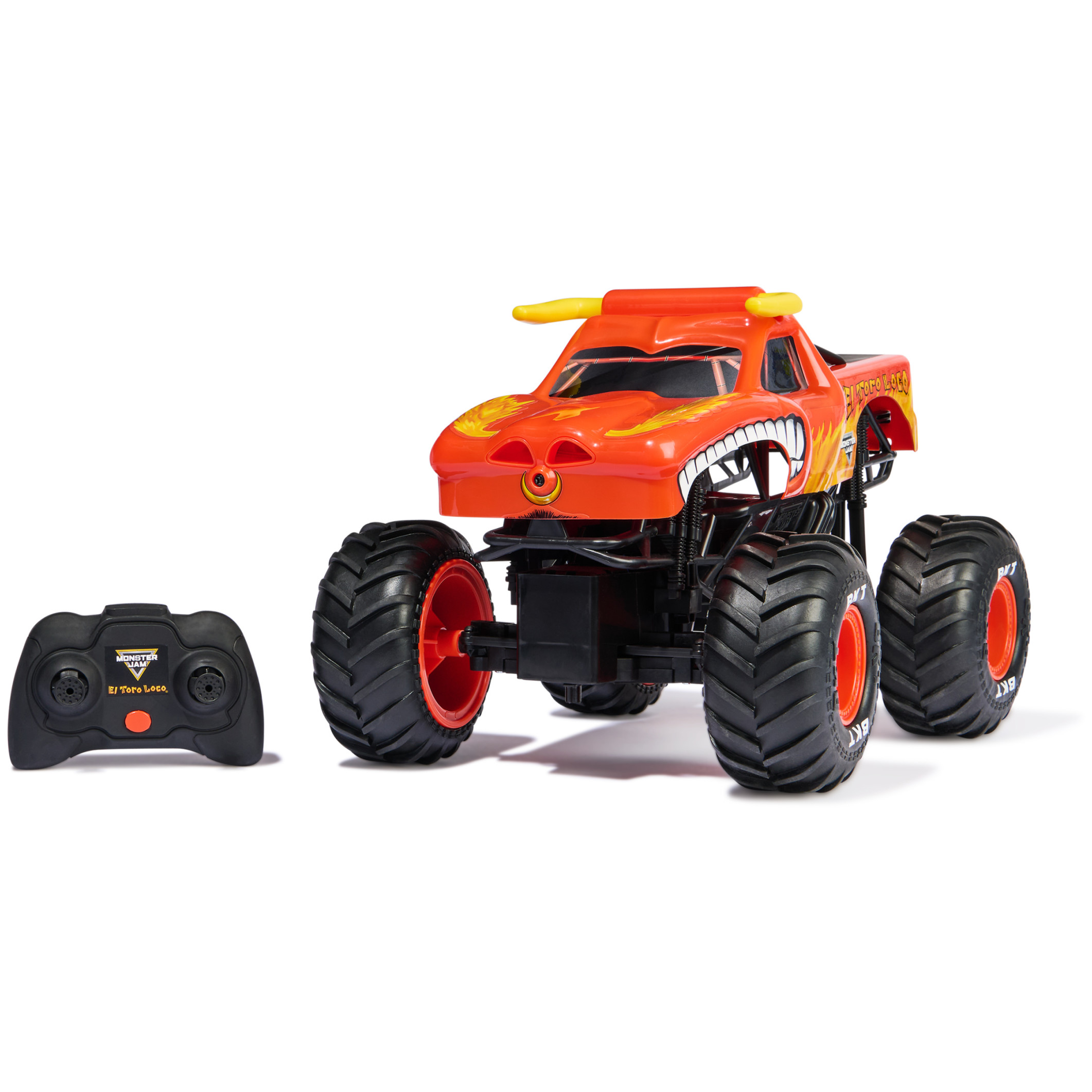 Hot Wheels Remote Control 5-Alarm Monster Trucks, 1:24 Scale Battery ...
