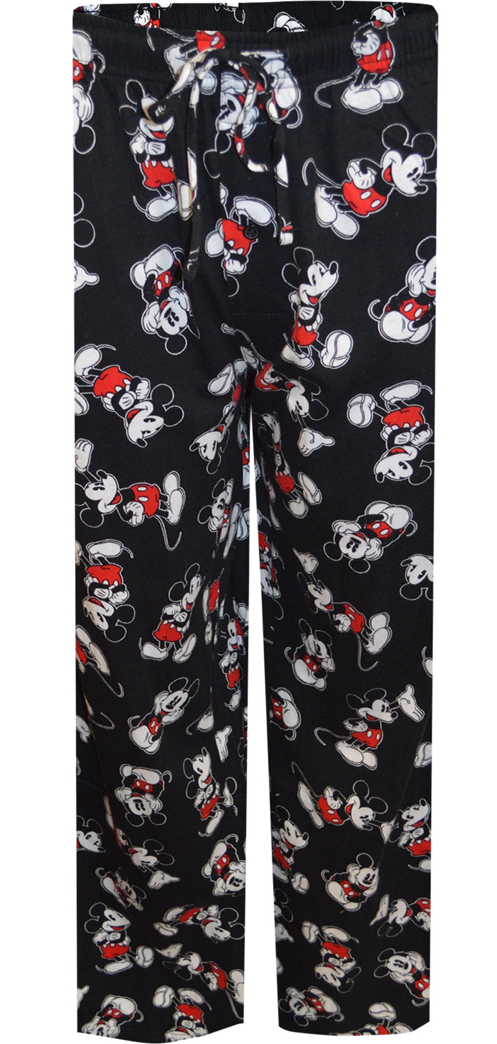 MJC Mens Disney Classic Mickey Mouse Black Cotton Lounge Pants (Large ...