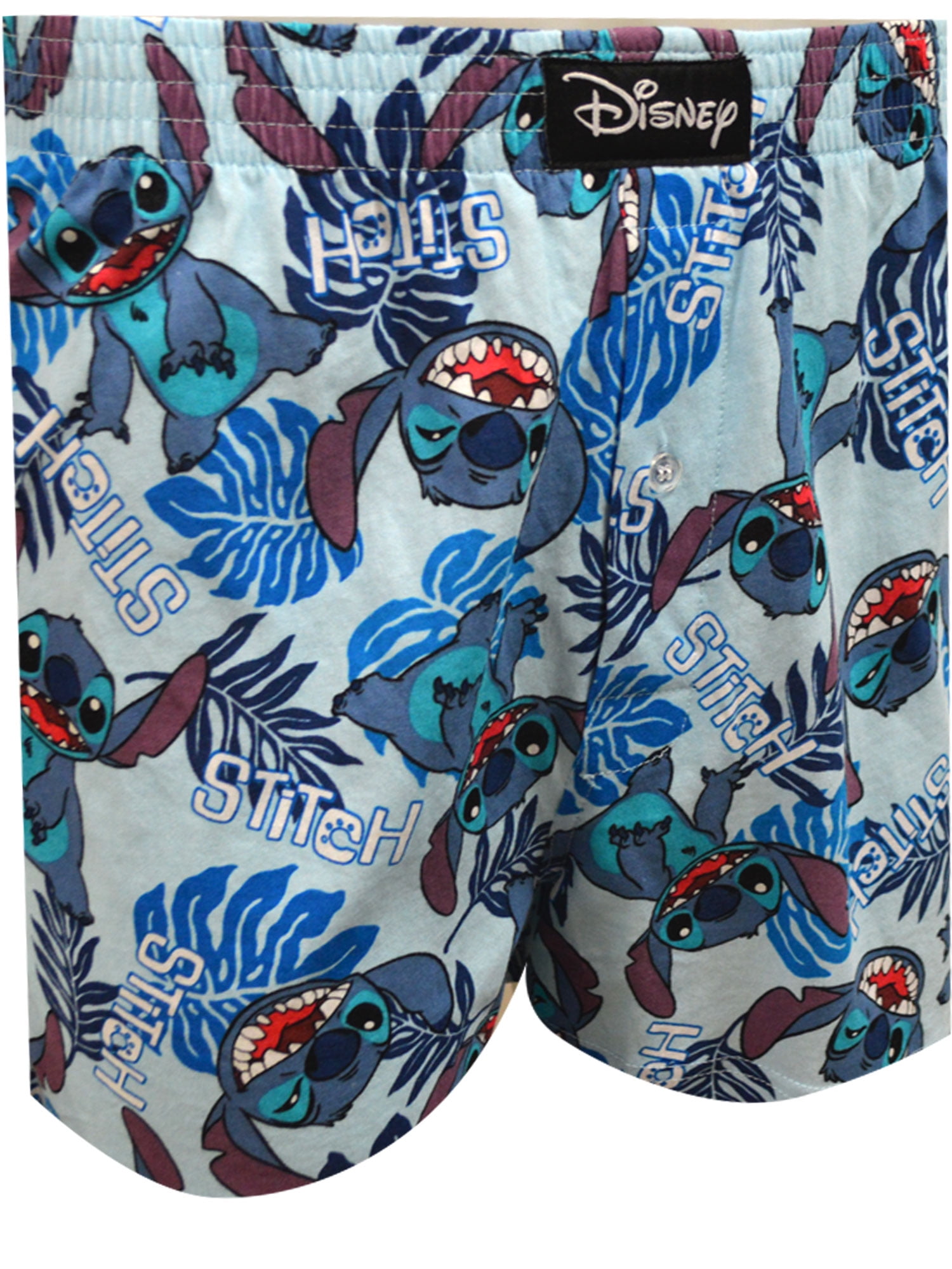 MJC Mens Disney's Lilo and Stitch All-over Stitch Cotton Boxer Shorts ...