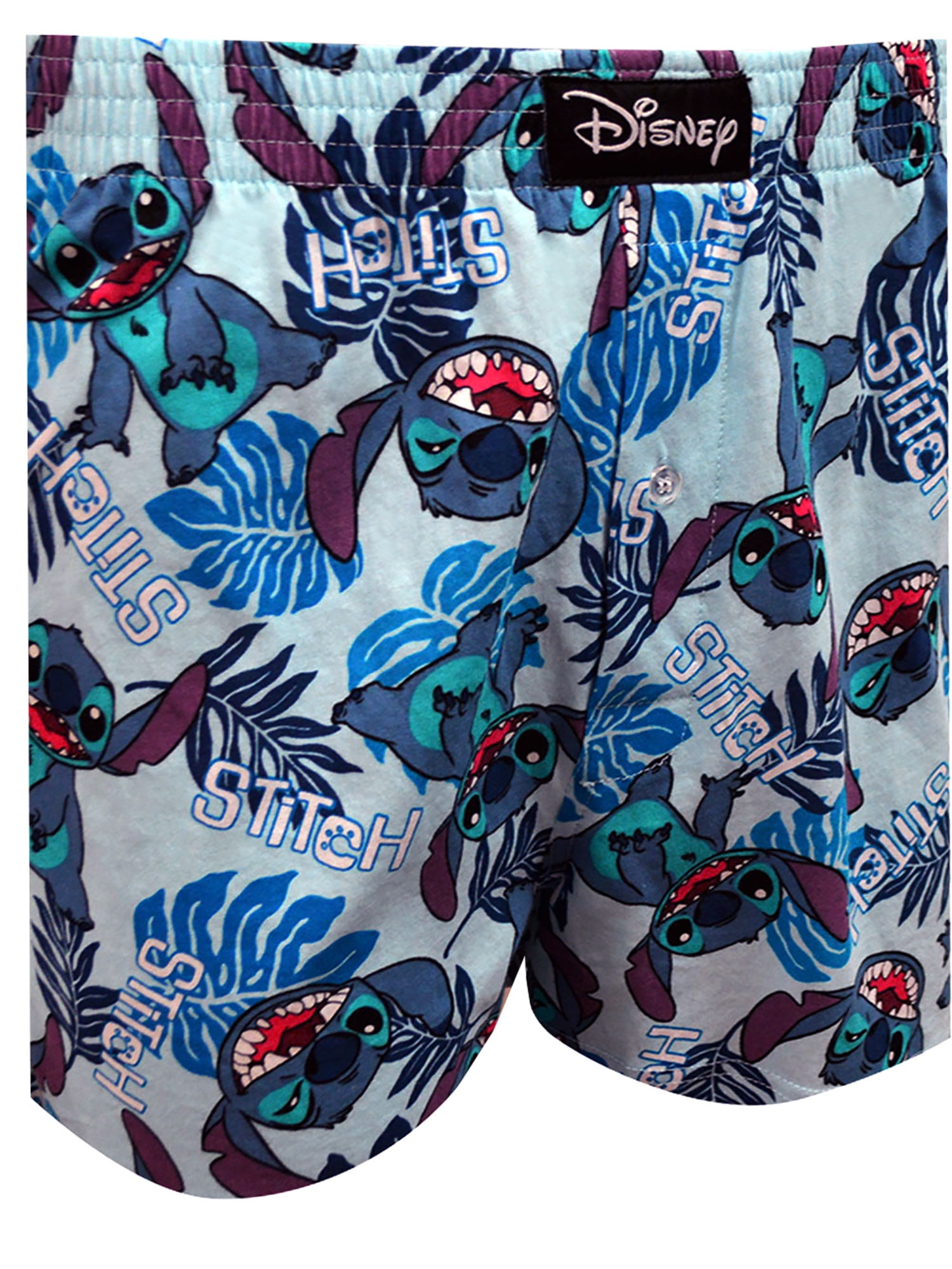 MJC Mens Disney's Lilo and Stitch All-over Stitch Cotton Boxer Shorts ...
