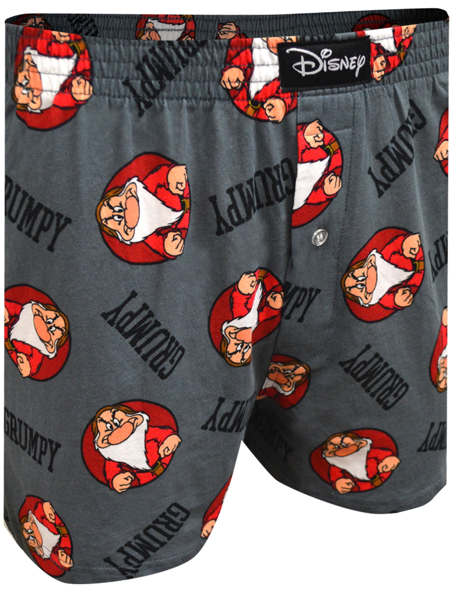 MJC Mens Disney's Snow White Grumpy in Circles Cotton Boxer Shorts ...