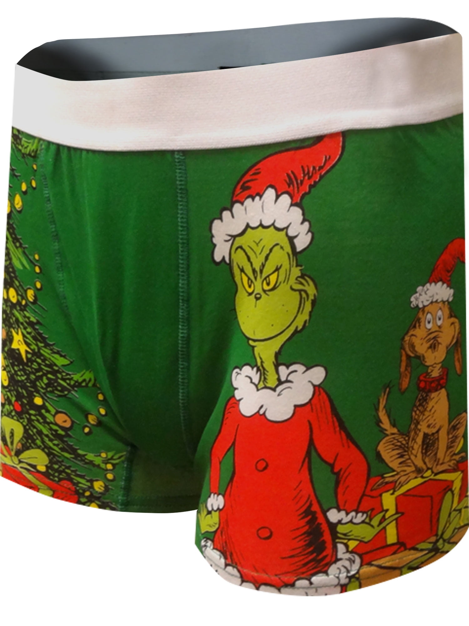 MJC Mens Dr. Seuss The Grinch and Max Christmas Boxer Brief (Small ...