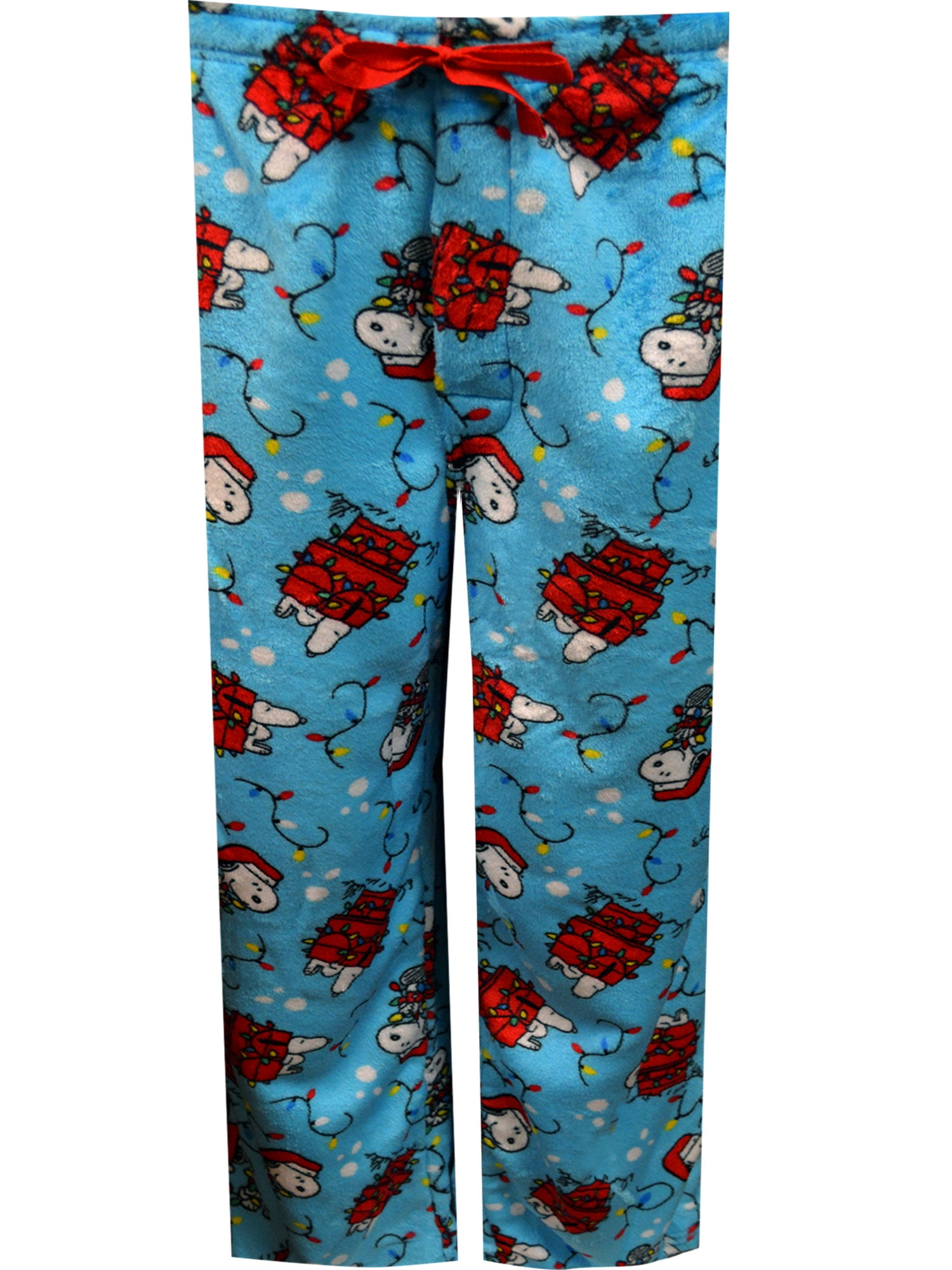 MJC Mens Peanuts Snoopy Light Blue Plush Christmas Lounge Pant ...