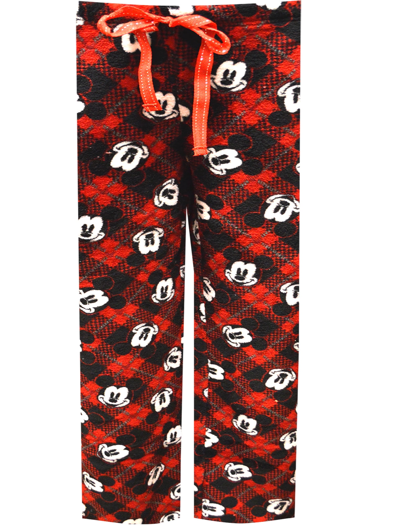 MJC Womens Disney Mickey Mouse Red Argyle Silky Fleece Lounge Pants ...