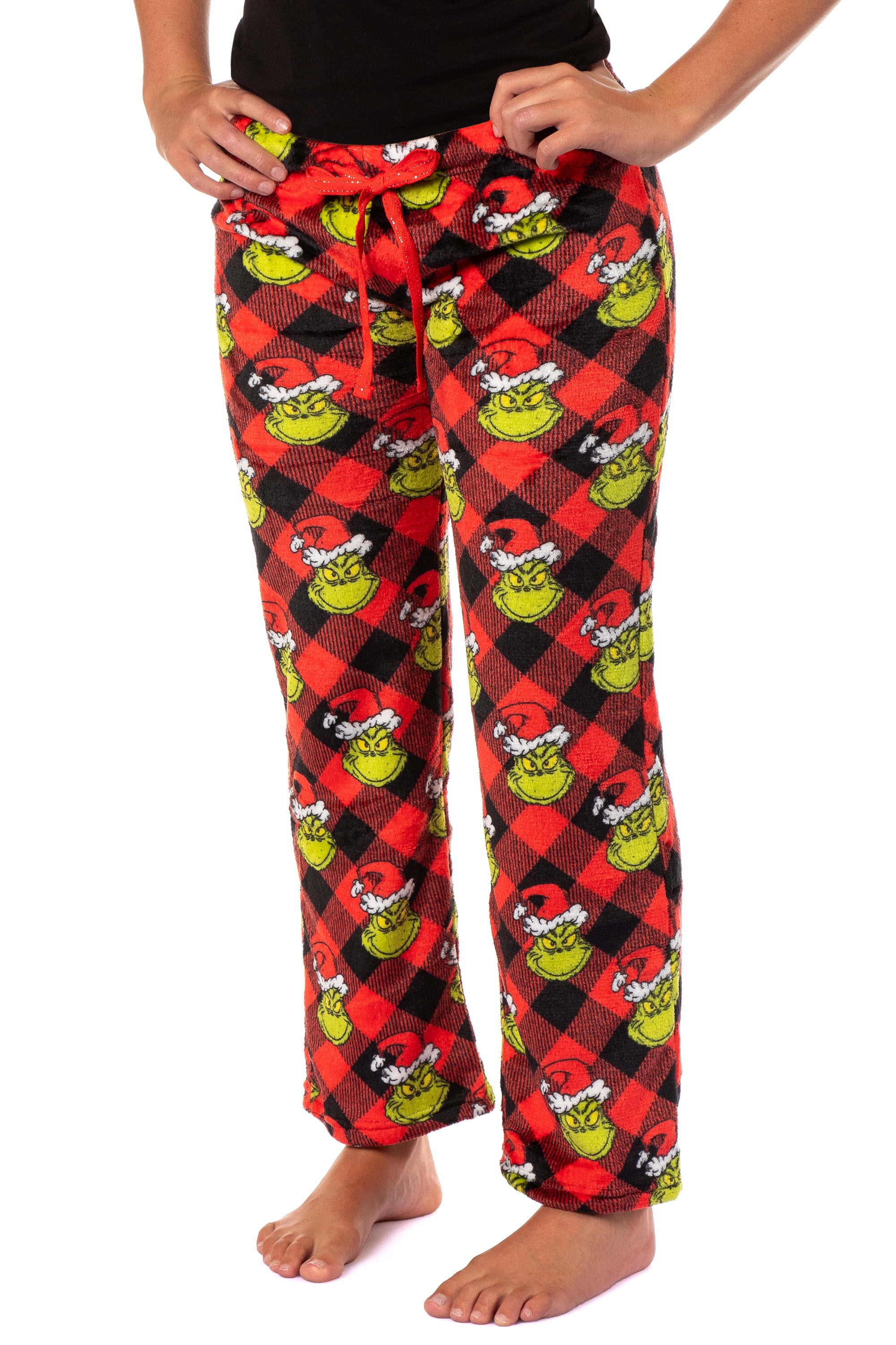 MJC Womens Dr. Seuss The Grinch Buffalo Plaid Super Minky Lounge Pants ...